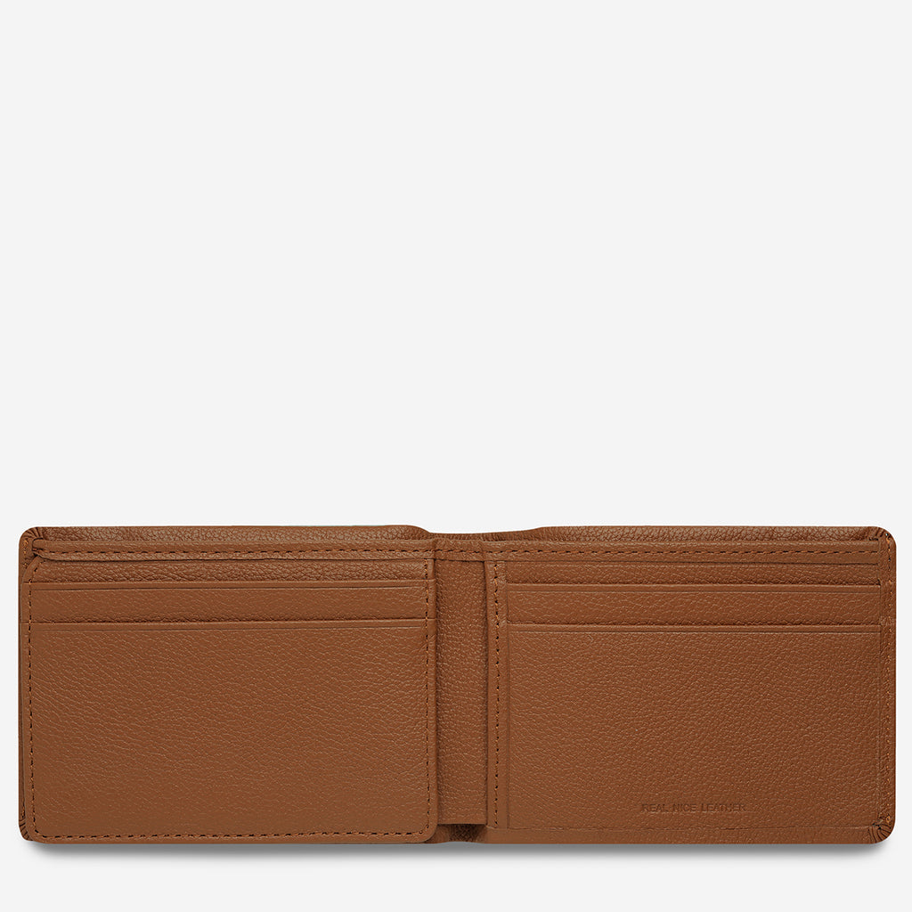 Jonah Men's Camel Leather Bi-Fold Wallet | Status Anxiety®